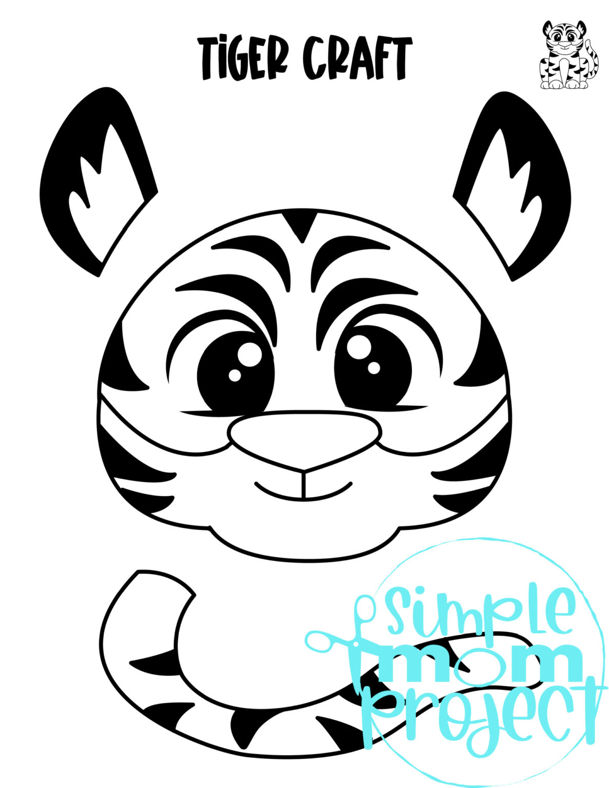 Tiger Paper Bag Puppet – Printable Craft Template for Kids – Simple Mom ...