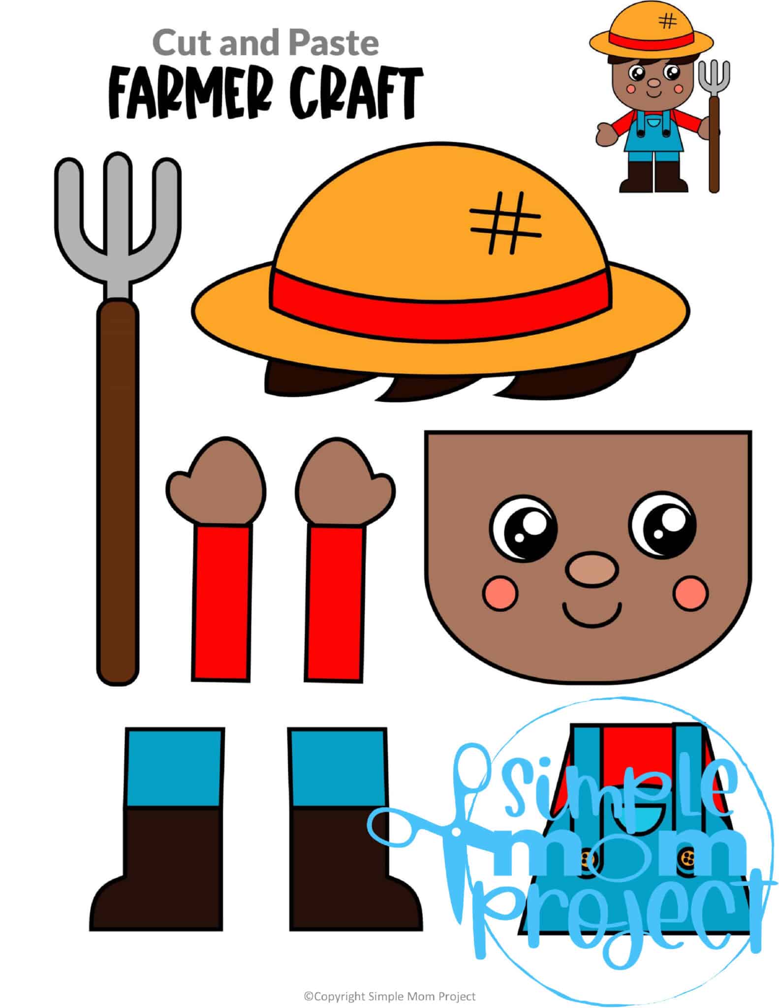 30 Community Helper Cut and Paste Craft Templates – Simple Mom Project ...