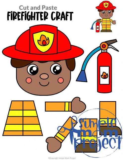 Community Helper Crafts – 10 Full-Color Printable Cut & Paste Templates ...