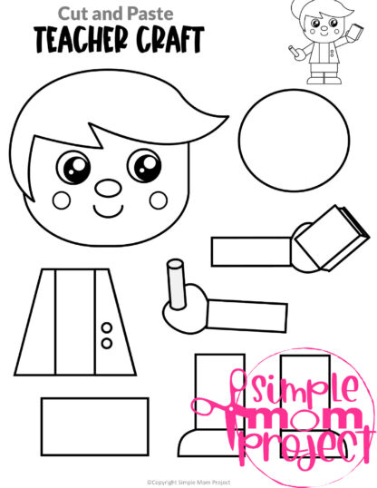 Community Helper Crafts – 10 Black & White Printable Cut & Paste ...