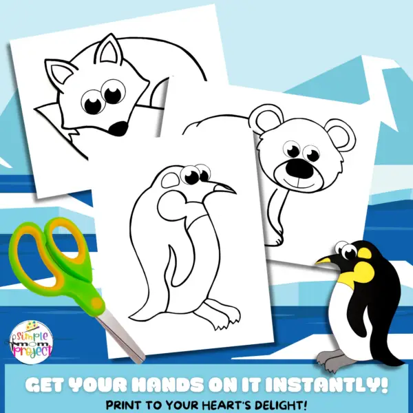 13 Instant Download Arctic Animal Printable Templates for Kids – Simple ...