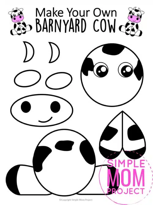 Farm Animals Craft Bundle – 20 Printable Build-a-Farm Animal Cut ...