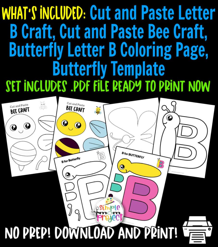 Easy and Fun Letter B Craft Printable Bundle Learning Activity for Kids ...