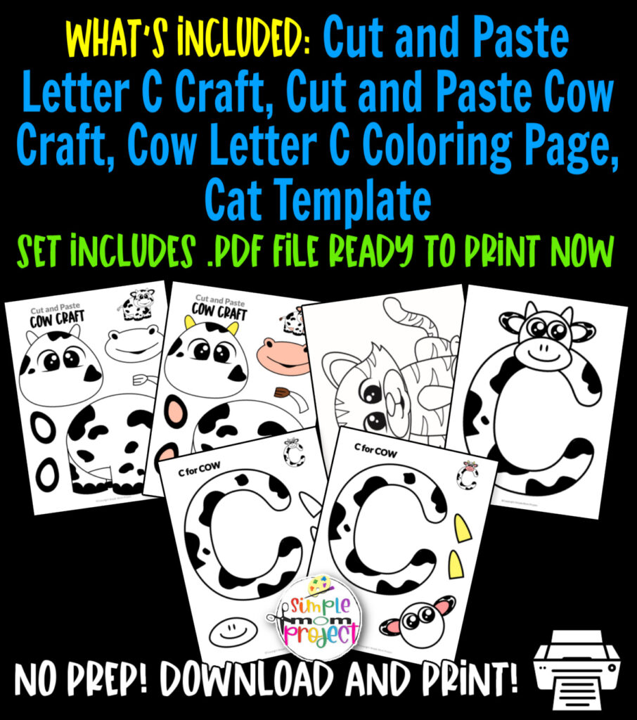 Easy and Fun Letter C Craft Printable Bundle Learning Activity for Kids ...