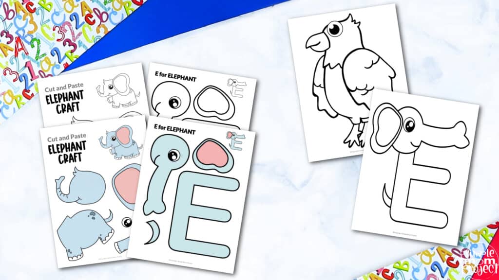 Easy and Fun Letter E Craft Printable Bundle Learning Activity for Kids ...