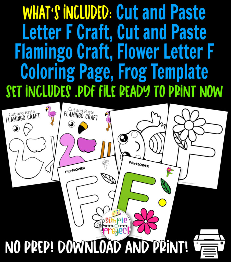Easy and Fun Letter F Craft Printable Bundle Learning Activity for Kids ...