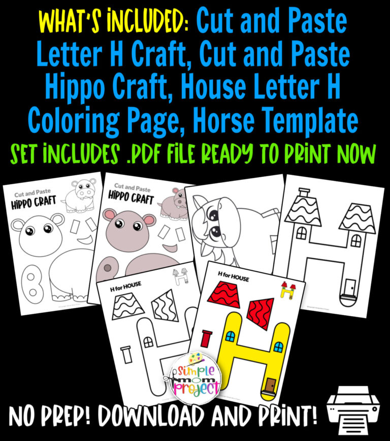 Easy and Fun Letter H Craft Printable Bundle Learning Activity for Kids ...