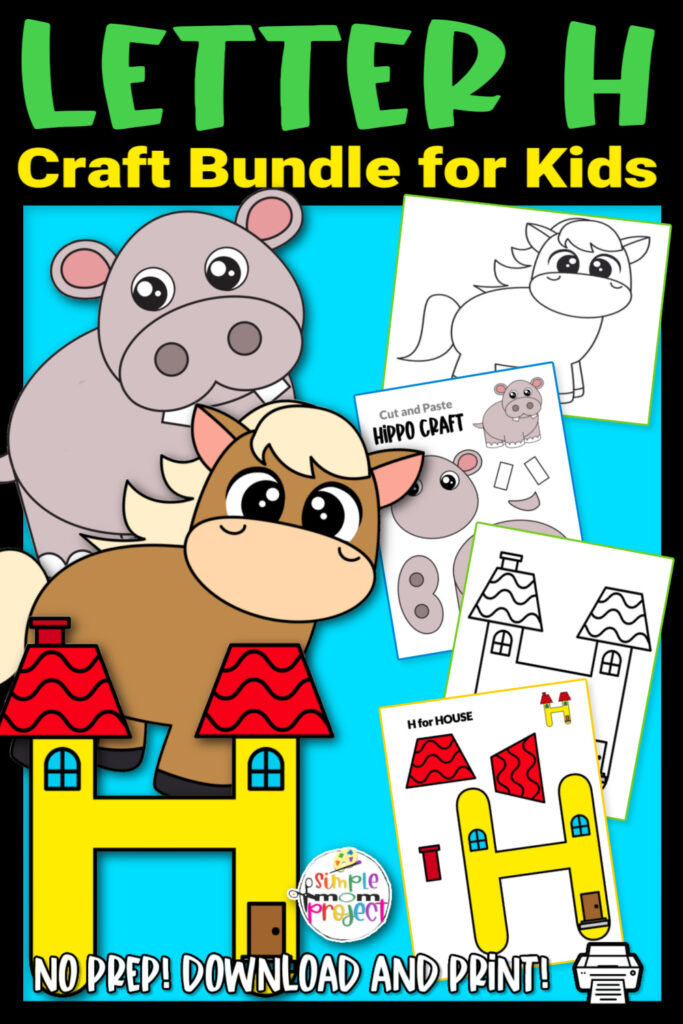 Easy and Fun Letter H Craft Printable Bundle Learning Activity for Kids ...