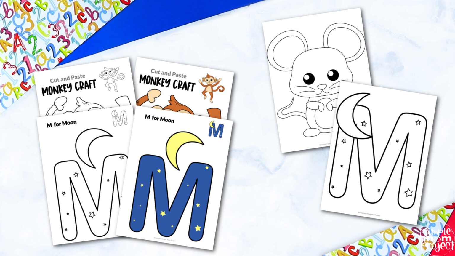 Easy and Fun Letter M Craft Printable Bundle Learning Activity for Kids ...