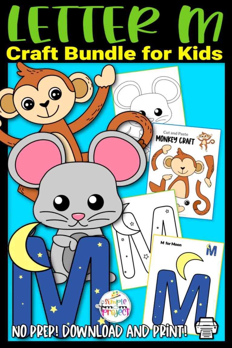 Easy and Fun Letter M Craft Printable Bundle Learning Activity for Kids ...