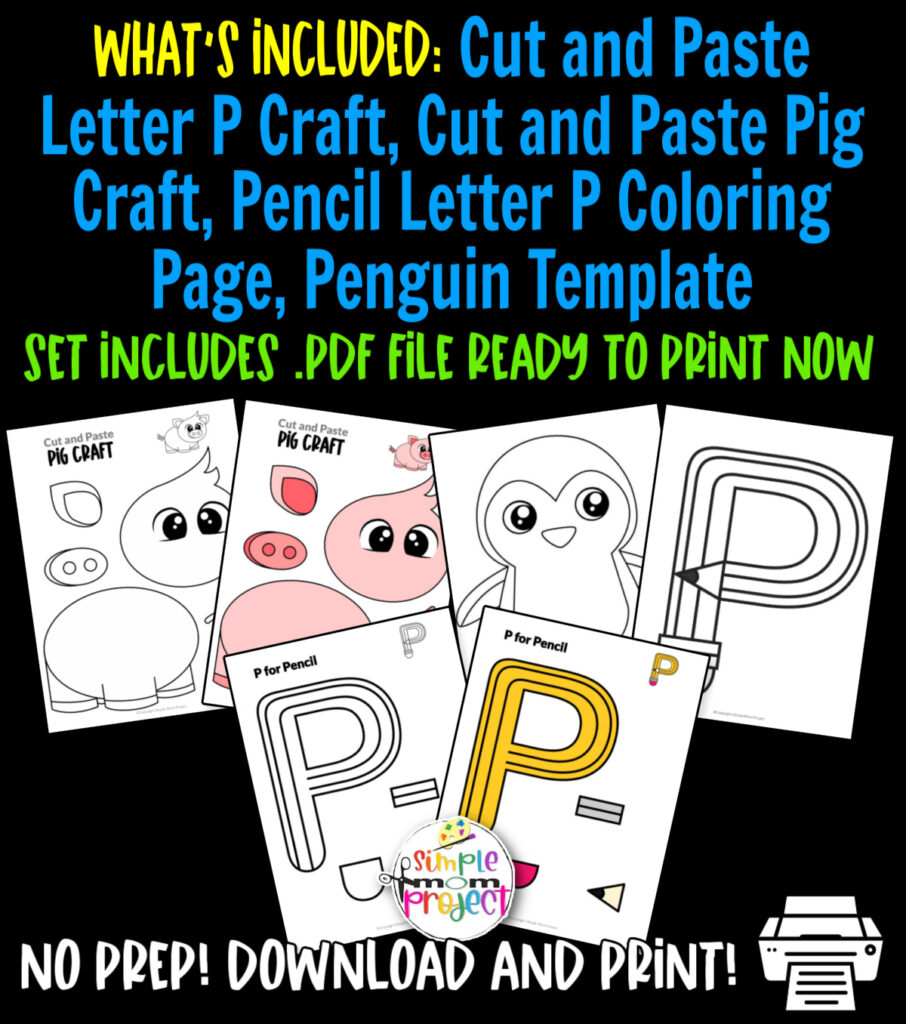 Fun Letter P Craft Bundle - Simple Mom Project Store