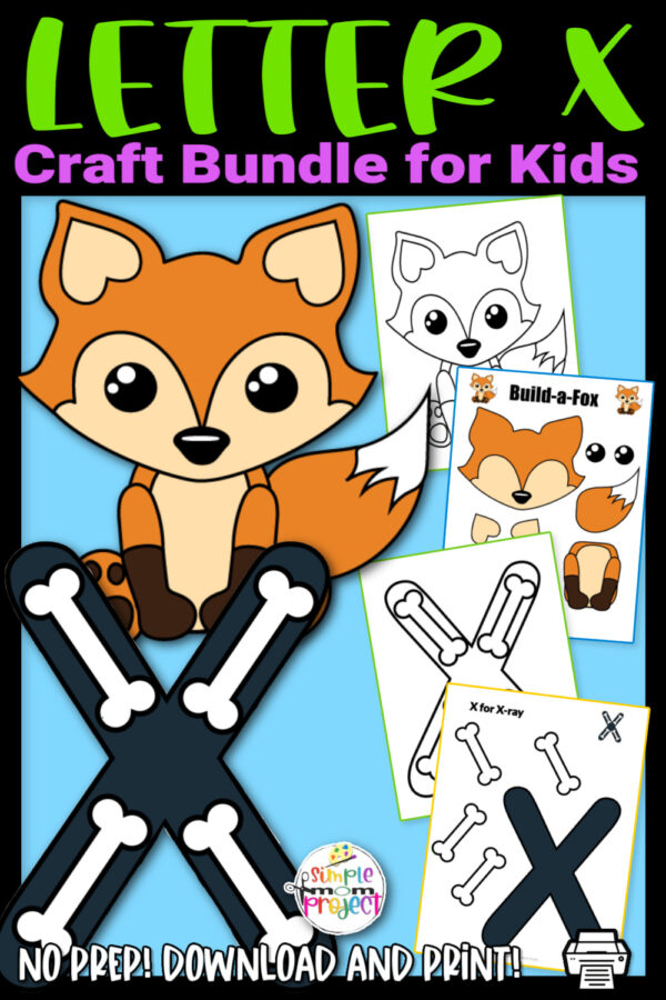 Fun Printable Letter X Craft Bundle Activity for Kids Learning – Simple ...