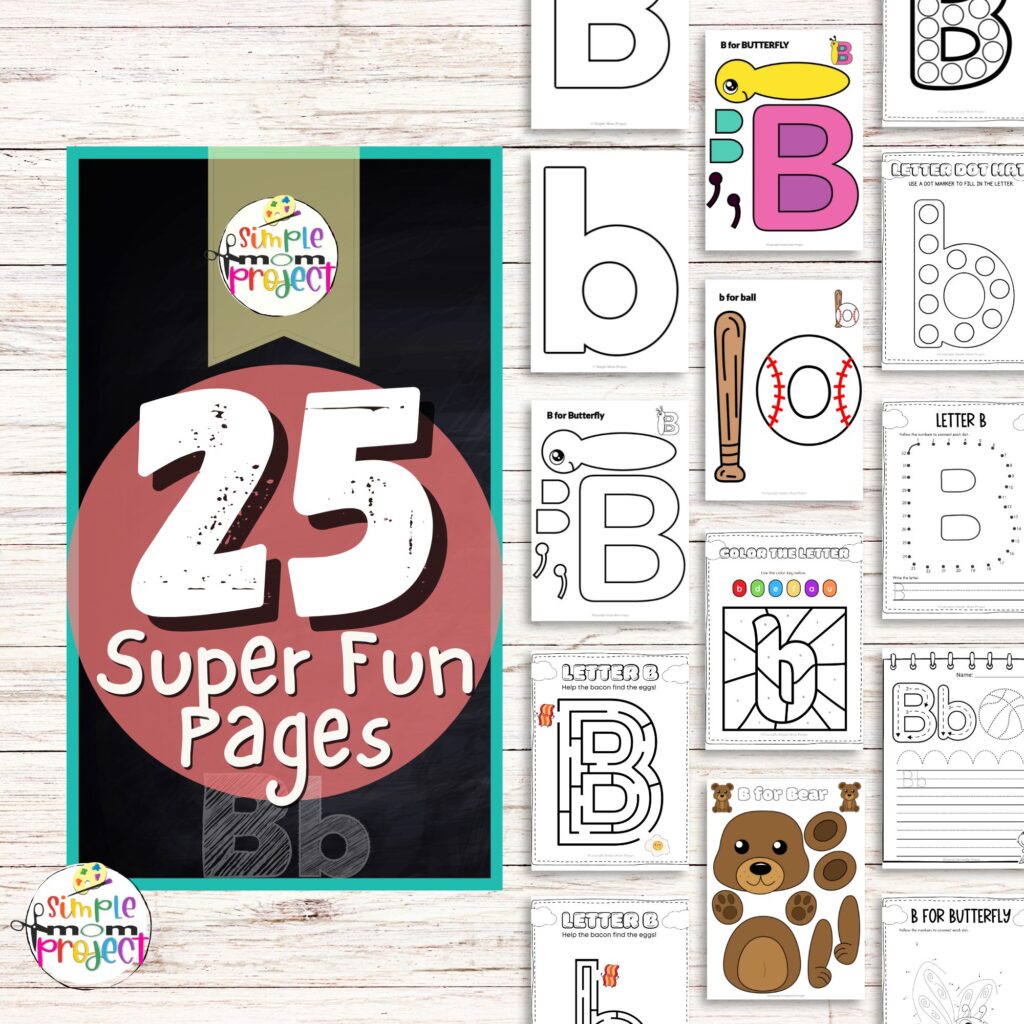 Letter B Activity Bundle – 25 Printable Worksheets, Crafts & Learning ...