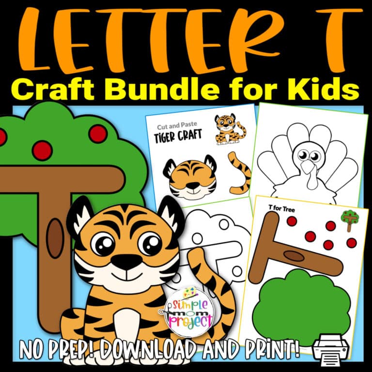 Fun Letter T Craft Bundle - Simple Mom Project Store