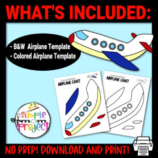 Airplane Cut and Paste Craft - Simple Mom Project Store