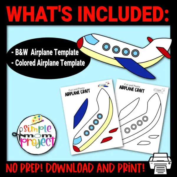 Helicopter Printable Cut and Paste Craft Template – Simple Mom Project ...