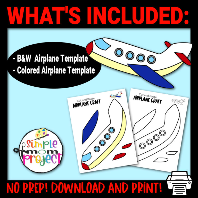 Airplane Cut and Paste Craft - Simple Mom Project Store