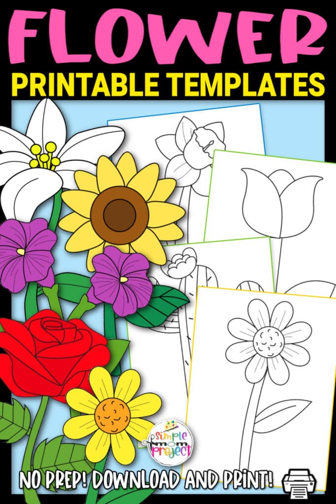 Spring and Summer Flower Printable Template Coloring Pages for Kids ...