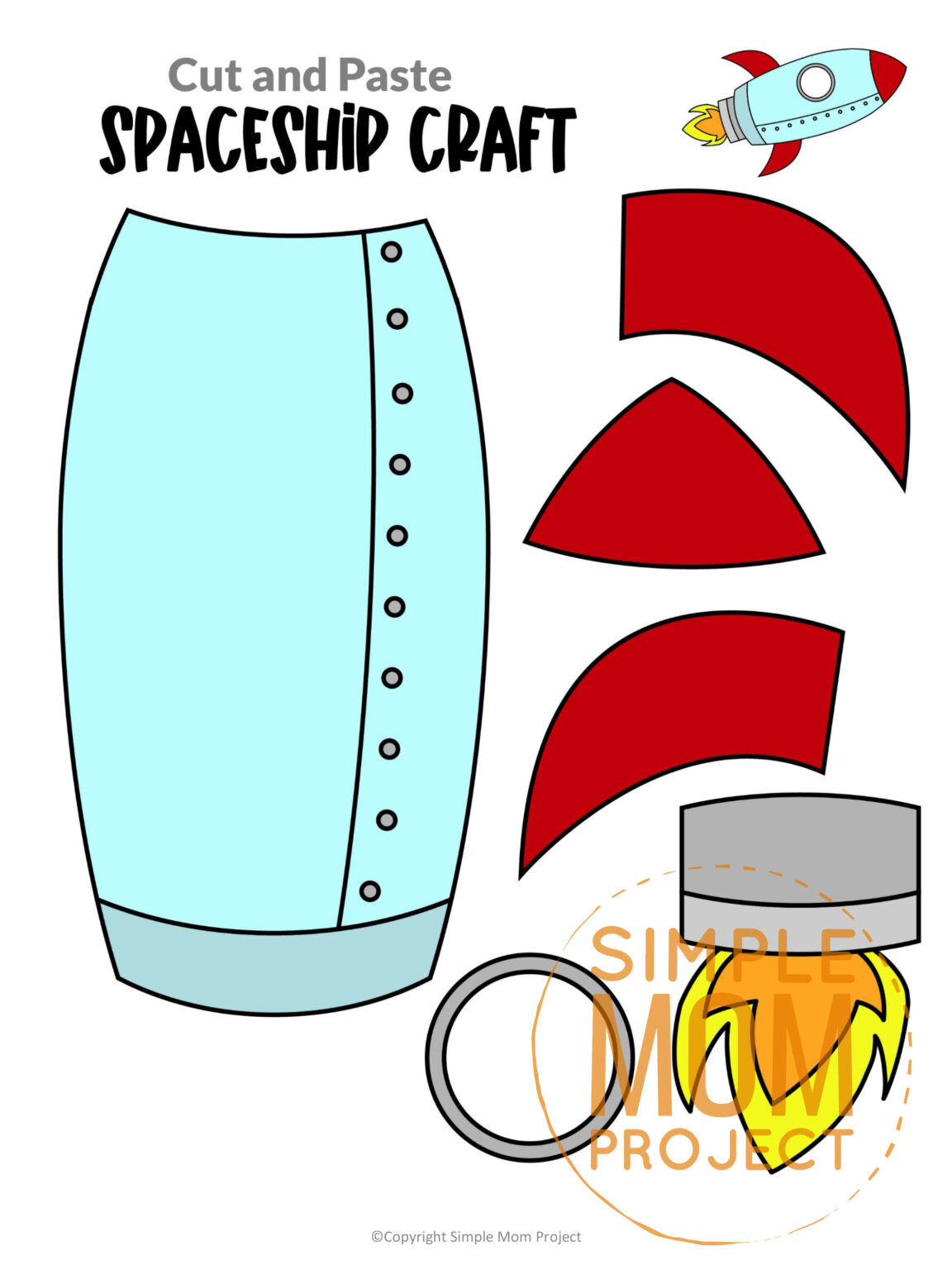 Full Colored Vehicle Cut and Paste Craft Templates – Simple Mom Project ...