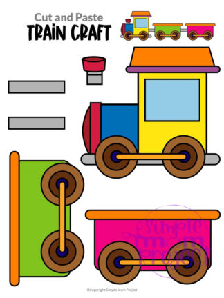 Vehicle Cut and Paste Craft Templates – Simple Mom Project Store