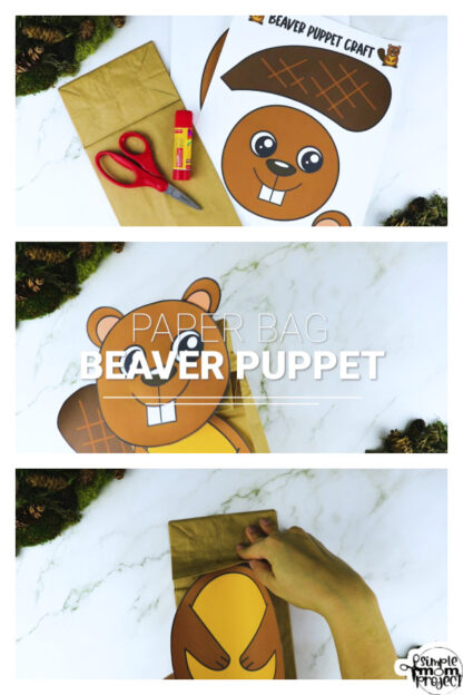 Easy Beaver Paper Bag Puppet Craft Printable Template – Simple Mom ...