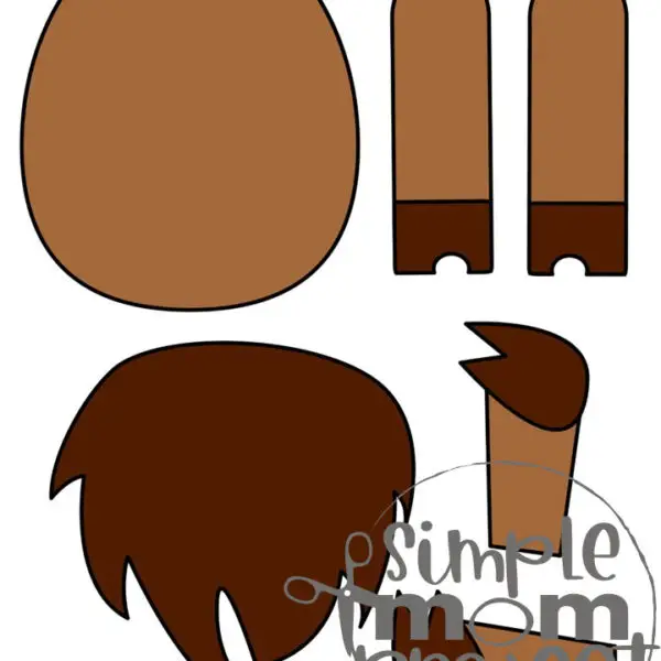 Easy Moose Paper Bag Puppet Craft Printable Template – Simple Mom ...