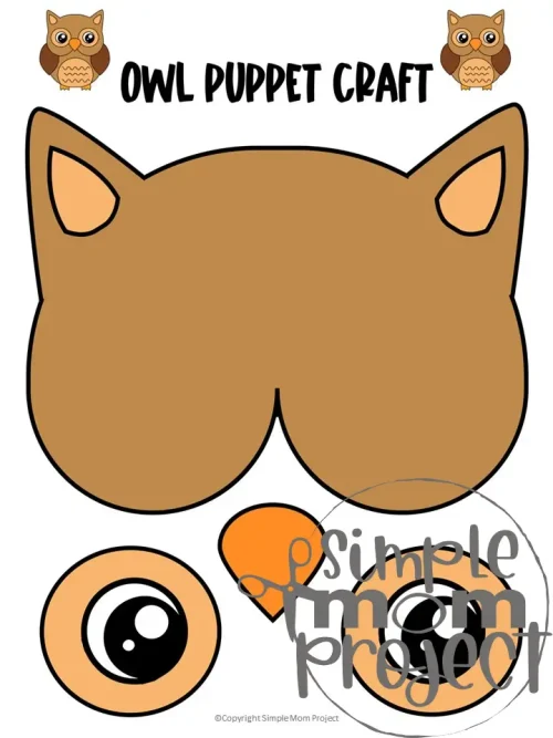 Owl Paper Bag Puppet Craft – Woodland Animal Printable for Kids ...