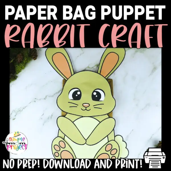 Easy and Cute Deer Paper Bag Puppet Craft Printable Template – Simple ...