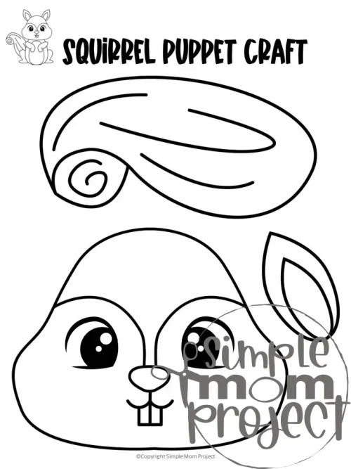 Squirrel Paper Bag Puppet Craft – Woodland Animal Printable for Kids ...