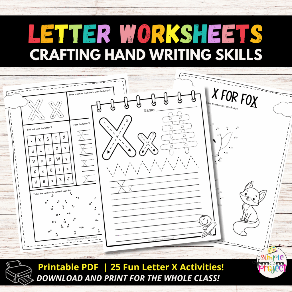 Letter X Activity Bundle – 25 Printable Worksheets, Crafts & Learning ...