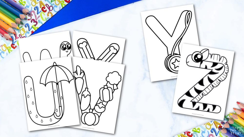 Exciting Printable Alphabet A-Z Coloring Page Collection Learning ...