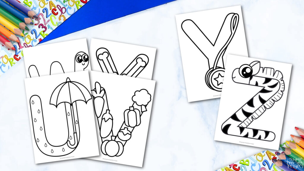 Exciting Printable Alphabet A-Z Coloring Page Collection Learning ...
