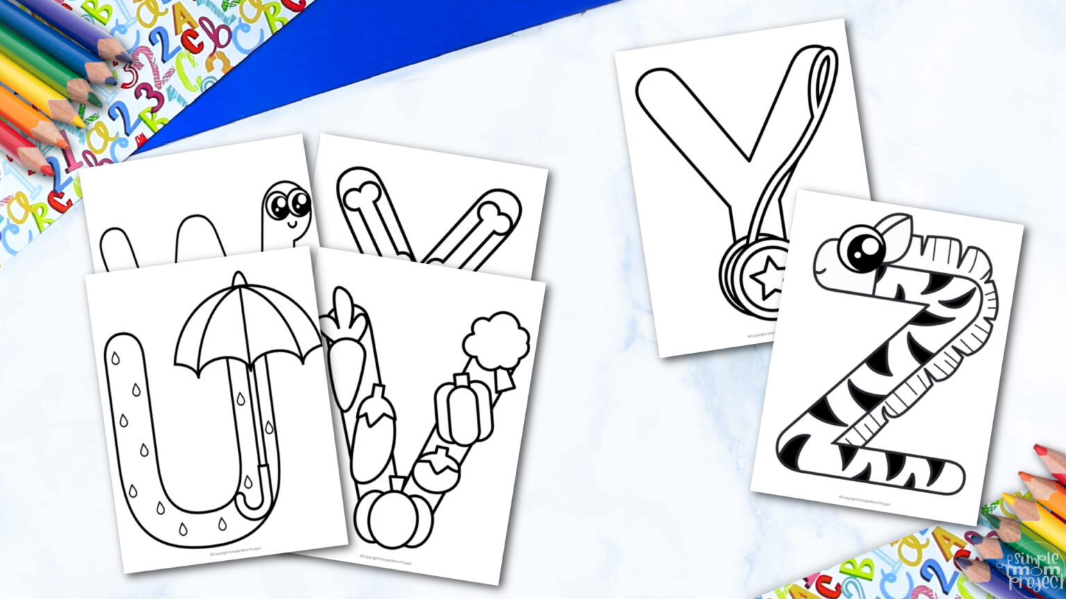 Exciting Printable Alphabet A-Z Coloring Page Collection Learning ...