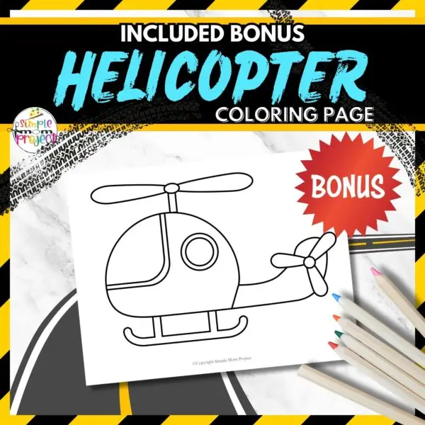 Printable Preschool Helicopter Craft Activity | Instant Download ...