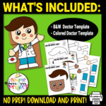 Doctor Paper Bag Puppet Craft Template - Simple Mom Project Store