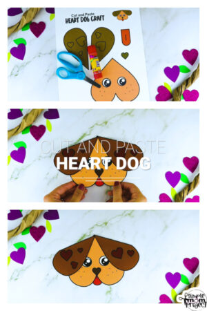 Heart Dog Cut and Paste Craft - Simple Mom Project Store