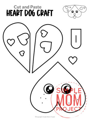 Ultimate Heart Animal Cut and Paste Crafts - Simple Mom Project Store