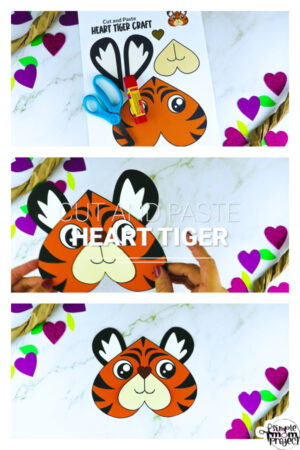 Heart Tiger Cut and Paste Craft - Simple Mom Project Store