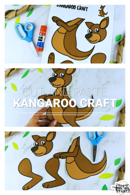 Easy Printable Kangaroo Cut and Paste Craft for Kids – Simple Mom ...