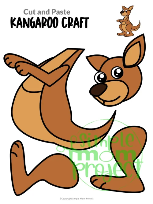 Build-a-Kangaroo Craft – Printable Cut & Paste Activity for Kids ...