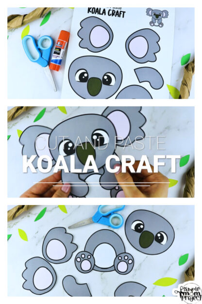 Easy Printable Crafty Koala Cut and Paste Activity for Kids – Simple ...