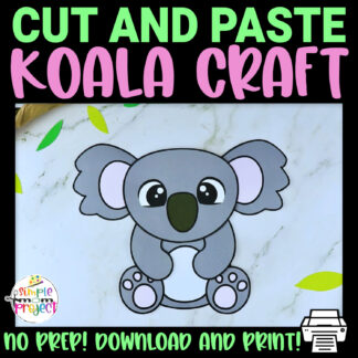 Koala Cut and Paste Craft - Simple Mom Project Store