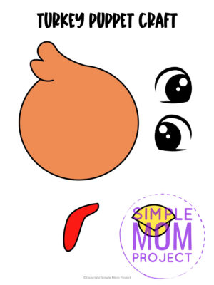 Turkey Paper Bag Puppet Craft Template – Simple Mom Project Store