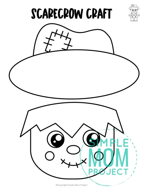 Scarecrow Paper Bag Puppet – Printable Craft Template for Kids - Simple ...