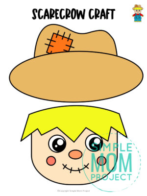 Scarecrow Paper Bag Puppet Craft Template – Simple Mom Project Store