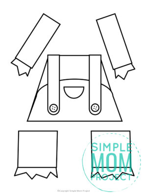 Scarecrow Paper Bag Puppet Craft Template - Simple Mom Project Store