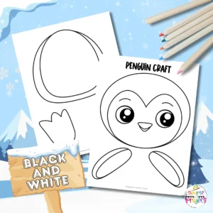 Penguin Paper Bag Puppet Craft Printable Template – Simple Mom Project ...