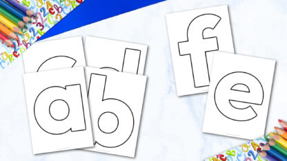 Fun Lowercase Alphabet Template Bundle - Simple Mom Project Store