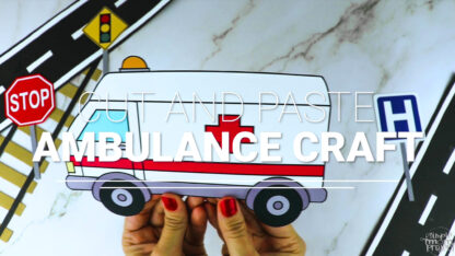 Ambulance Cut and Paste Craft - Simple Mom Project Store