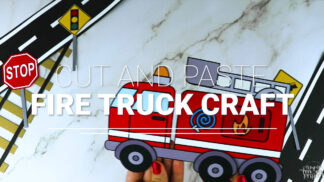 Fire Truck Cut and Paste Craft - Simple Mom Project Store